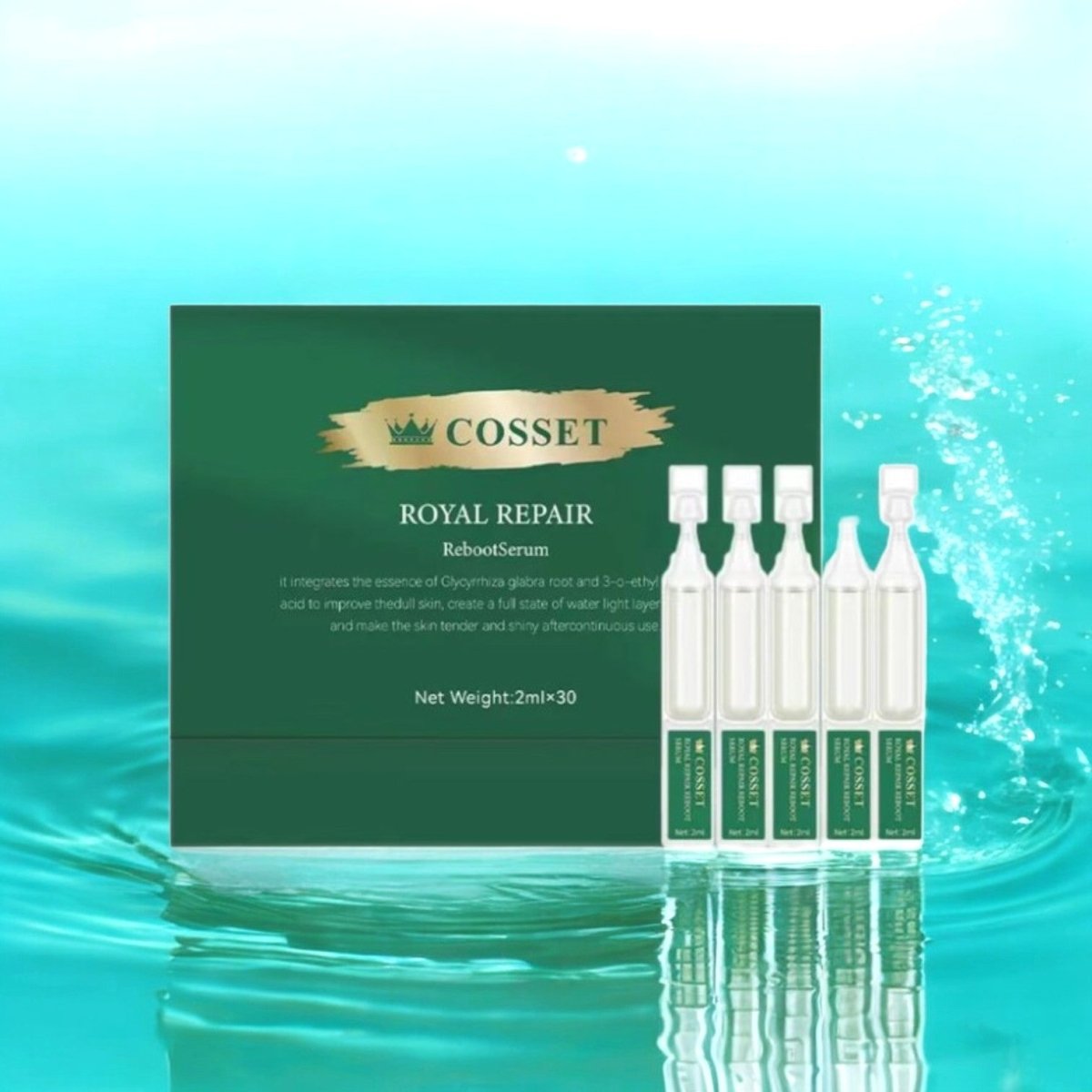 現貨英國Dr.Cosset Royal Reboot Serum 新版奇蹟水神仙復活精華 (2ml*30支)Beauty decoder 醫美護膚品專門店正品正貨商戶,開店10年有口碑信心保證!