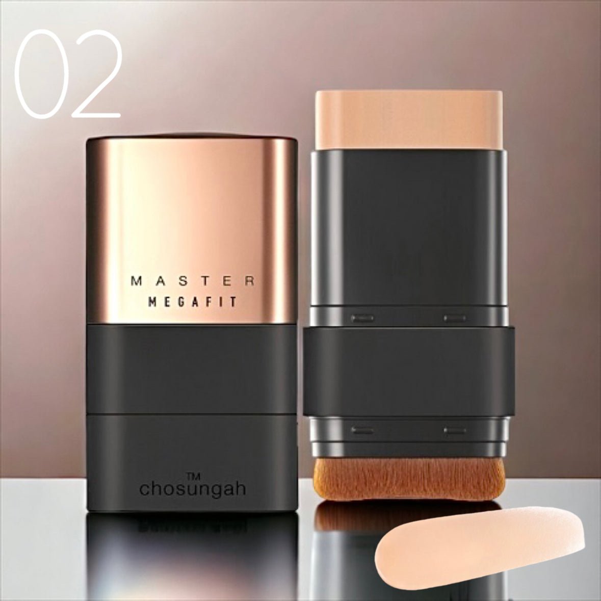 現貨韓國CHOSUNGAH MEGA FIT 升級版無瑕雙頭粉底棒SPF50+ (02自然米色)正品正貨,開店10年有口碑信心保證 ...