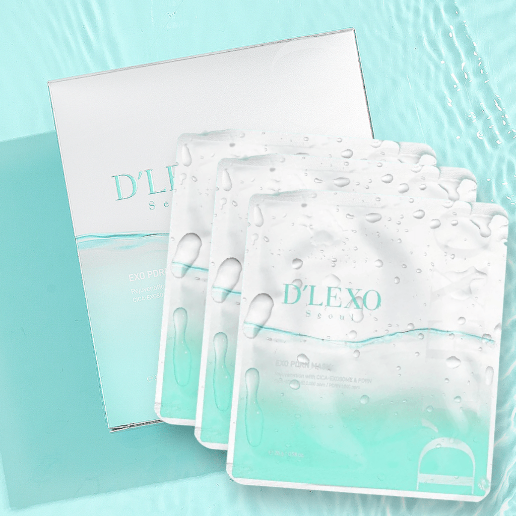 現貨韓國DERMALINE D'LEXO積雪草外泌體面膜EXO PDRN MASK(1盒10片)正品正貨商戶,開店10年有口碑信心保證! Beauty decoder 醫美護膚品專門店